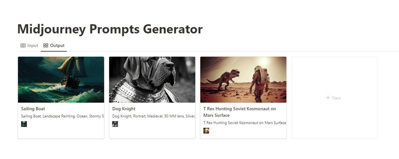 Midjourney Prompts Generator for Notion AI Image Generator - Etsy