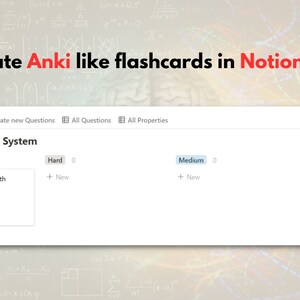 Spaced Repetition Flashcards for Notion Student Template - Etsy