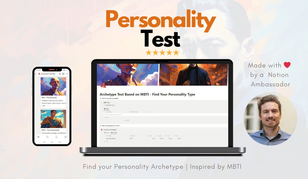 Personality Archetype Test for Notion Inspired by MBTI - Etsy