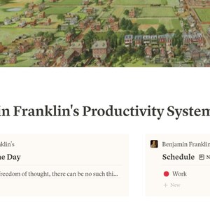 Benjamin Franklin Notion Planner Template, ADHD, Notion Template ...