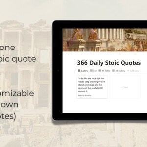 365 Days of Stoic Wisdom: Daily Quote Notion Template - Journey Through ...