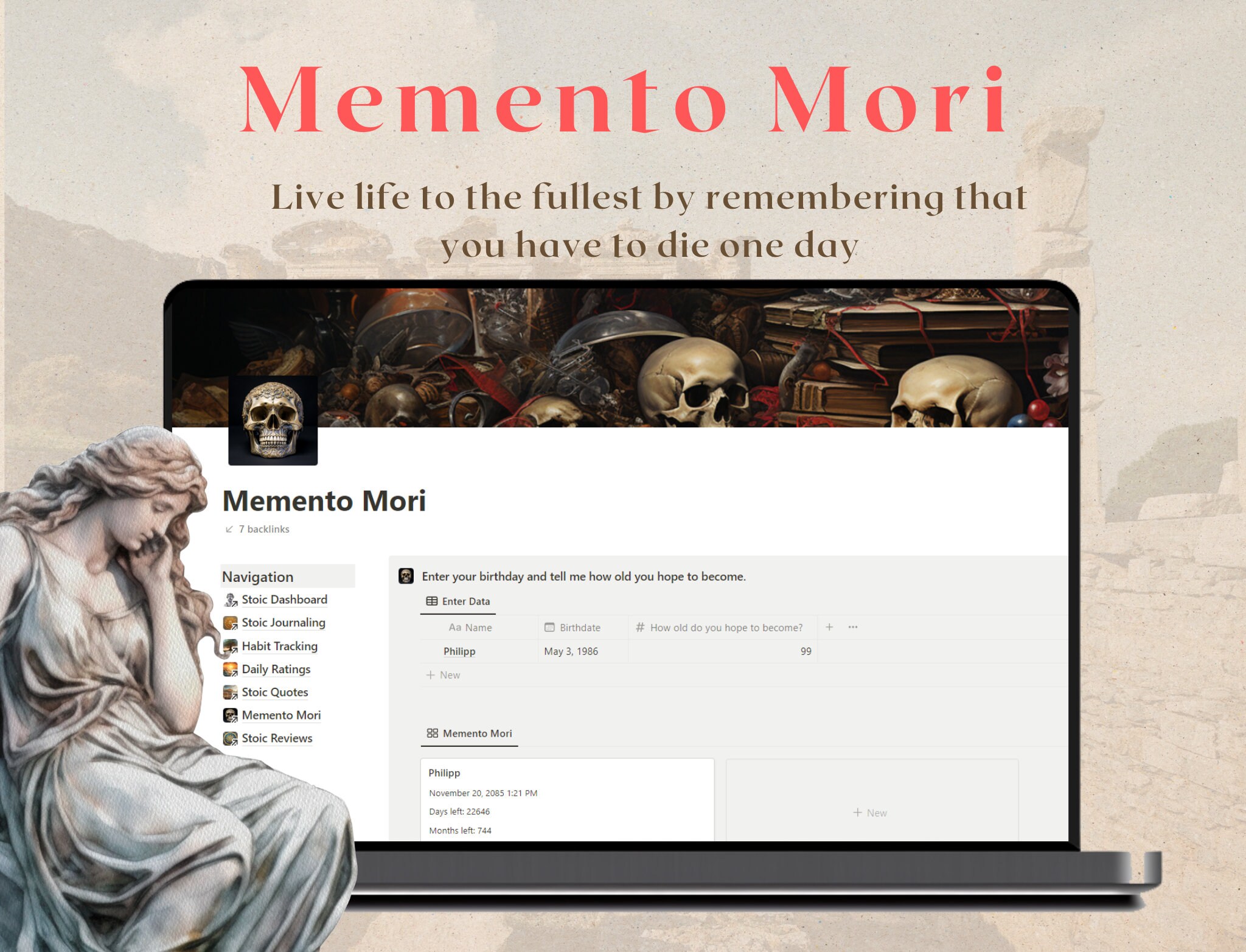 Notion Journal Template - Daily Stoic Journaling Like Marcus Aurelius ...