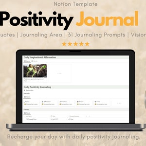 Notion Journaling Template | Vision Board | Positive Affirmations ...