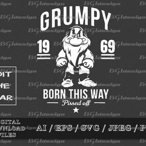 Grumpy Vector Eps / Ai / Svg / Pdf / Png Birthday Design - Etsy