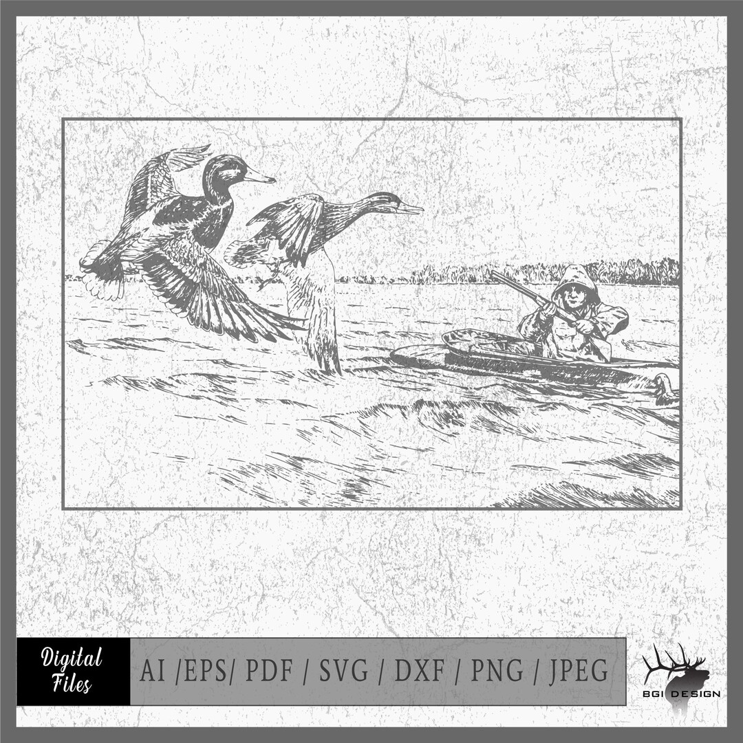 Duck Hunt 1 Vector Eps / Ai / Svg / Pdf / Dxf / Png / Jpeg Waterfowl ...