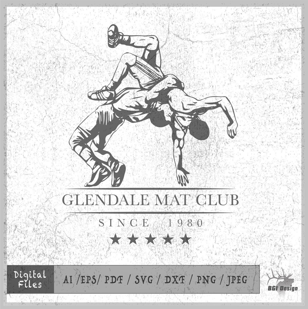 Wrestling Mat Club Vector Files .ai / .eps / Pdf / Svg / Jpeg - Etsy