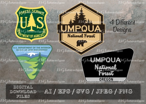 Forest Vector Eps / Ai / Svg / Png BLM Forest Service - Etsy