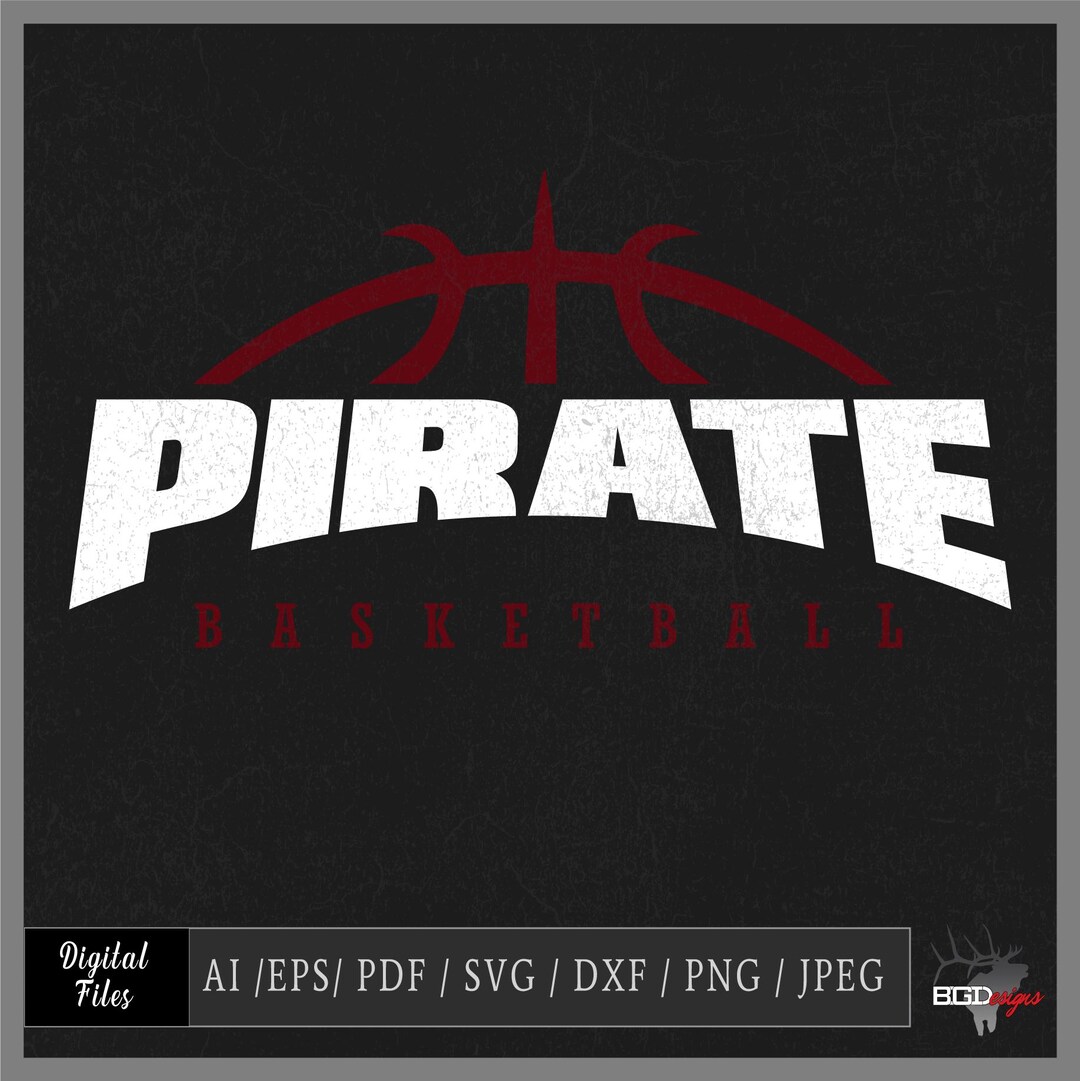 Pirate Basketball Maroon Vector Files .ai / .eps / Pdf / Svg / Jpeg ...