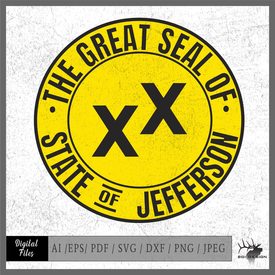 State of Jefferson Vector Eps / Ai / Svg / Png Oregon Cal - Etsy