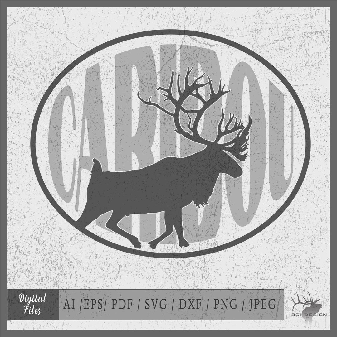 Caribou 2 Vector Eps / Ai / Svg / Png Reindeer Silhouette - Etsy