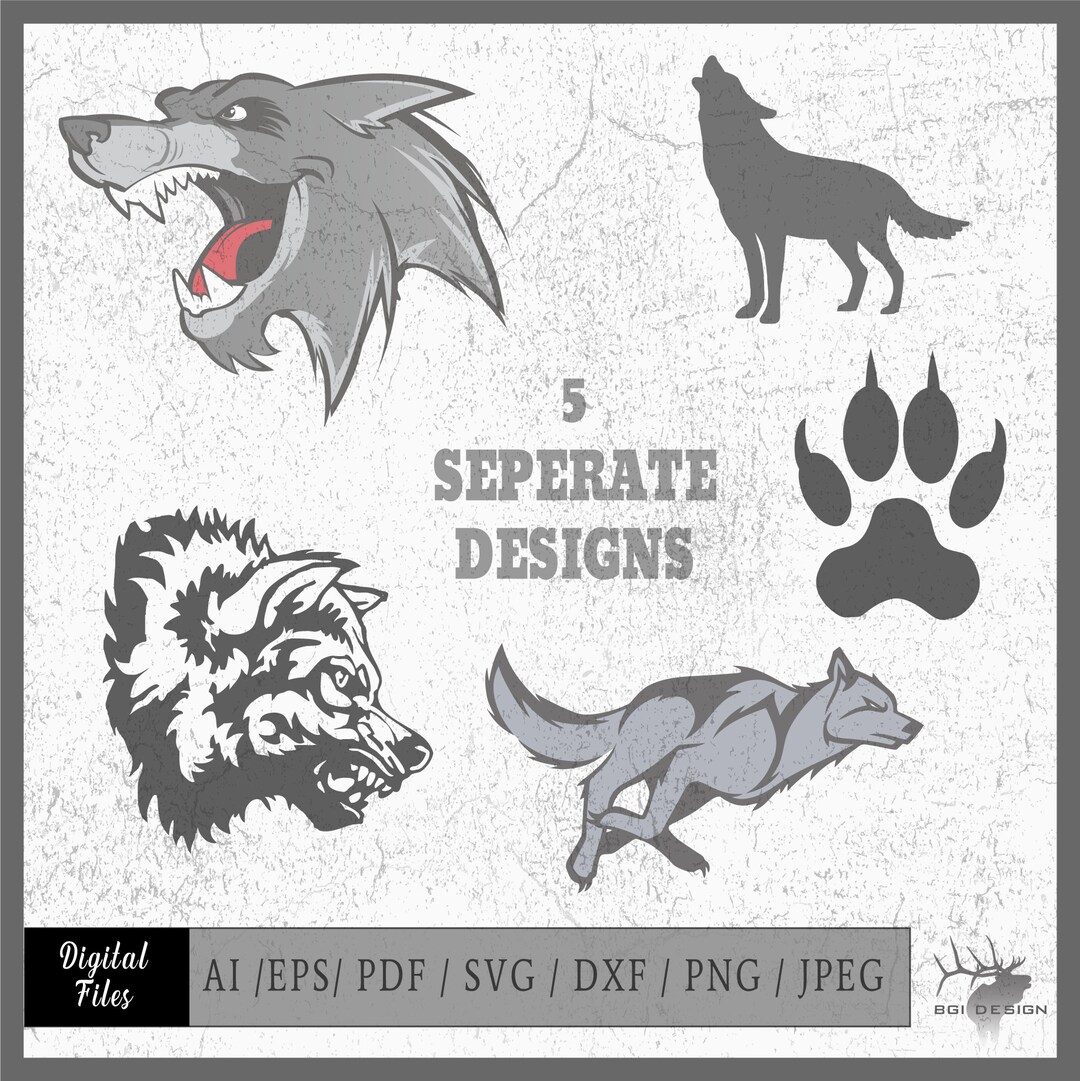 Wolves Vector Eps / Ai / Svg / Png Wolf - Etsy