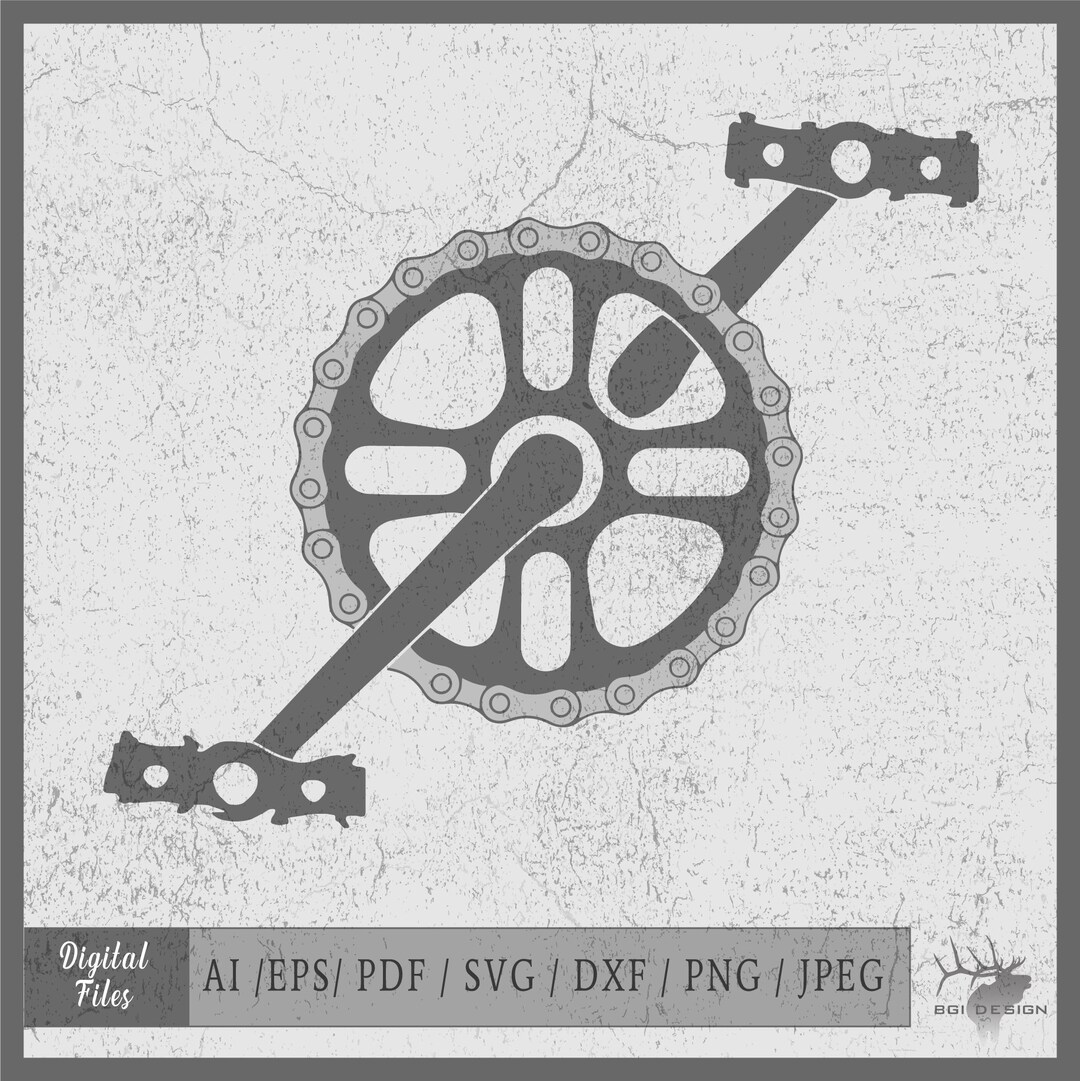 Bicycle Crank Chain Circle Vector Files .ai / .eps / Pdf / Svg / Jpeg ...