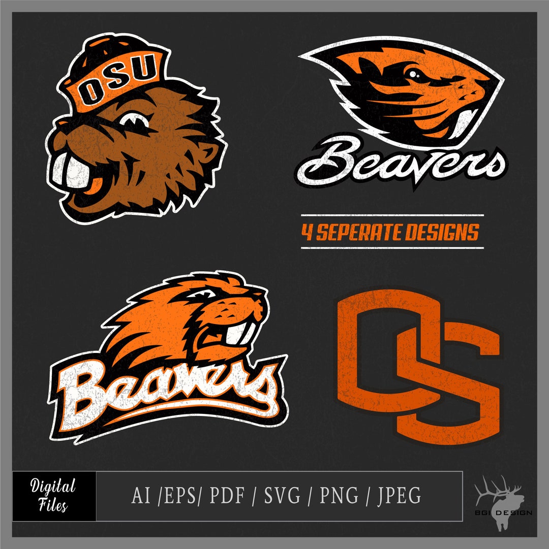 OSU Beaver Template Vector Files .ai / .eps / Pdf / Svg / Jpeg / Png - Etsy