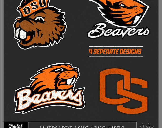 OSU Beaver Template Vector Files .ai / .eps / Pdf / Svg / Jpeg / Png - Etsy