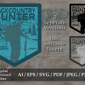 Backcountry Hunter Vector Eps / Ai / Svg / Png Hunting Logo - Etsy