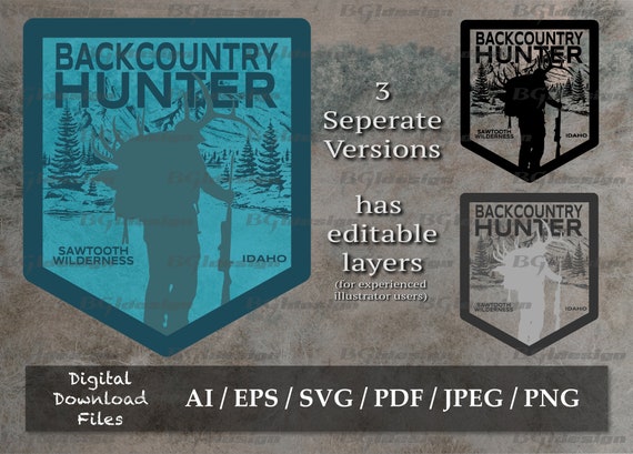 Backcountry Hunter Vector Eps / Ai / Svg / Png Hunting Logo - Etsy