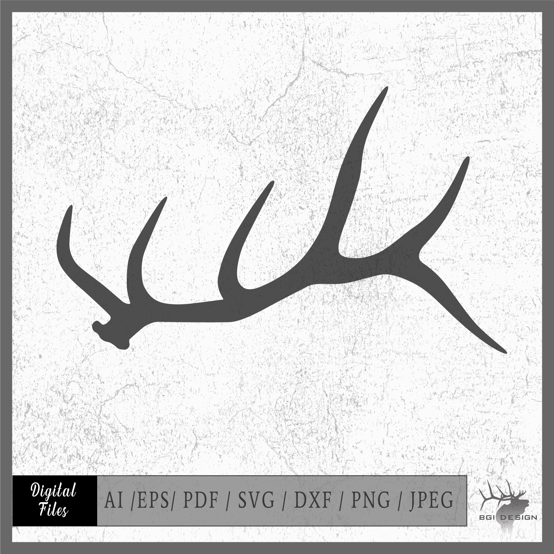 Elk Horns Vector 1 Eps / Ai / Svg / Pdf / Dxf / Png Elk Hunter Horn - Etsy