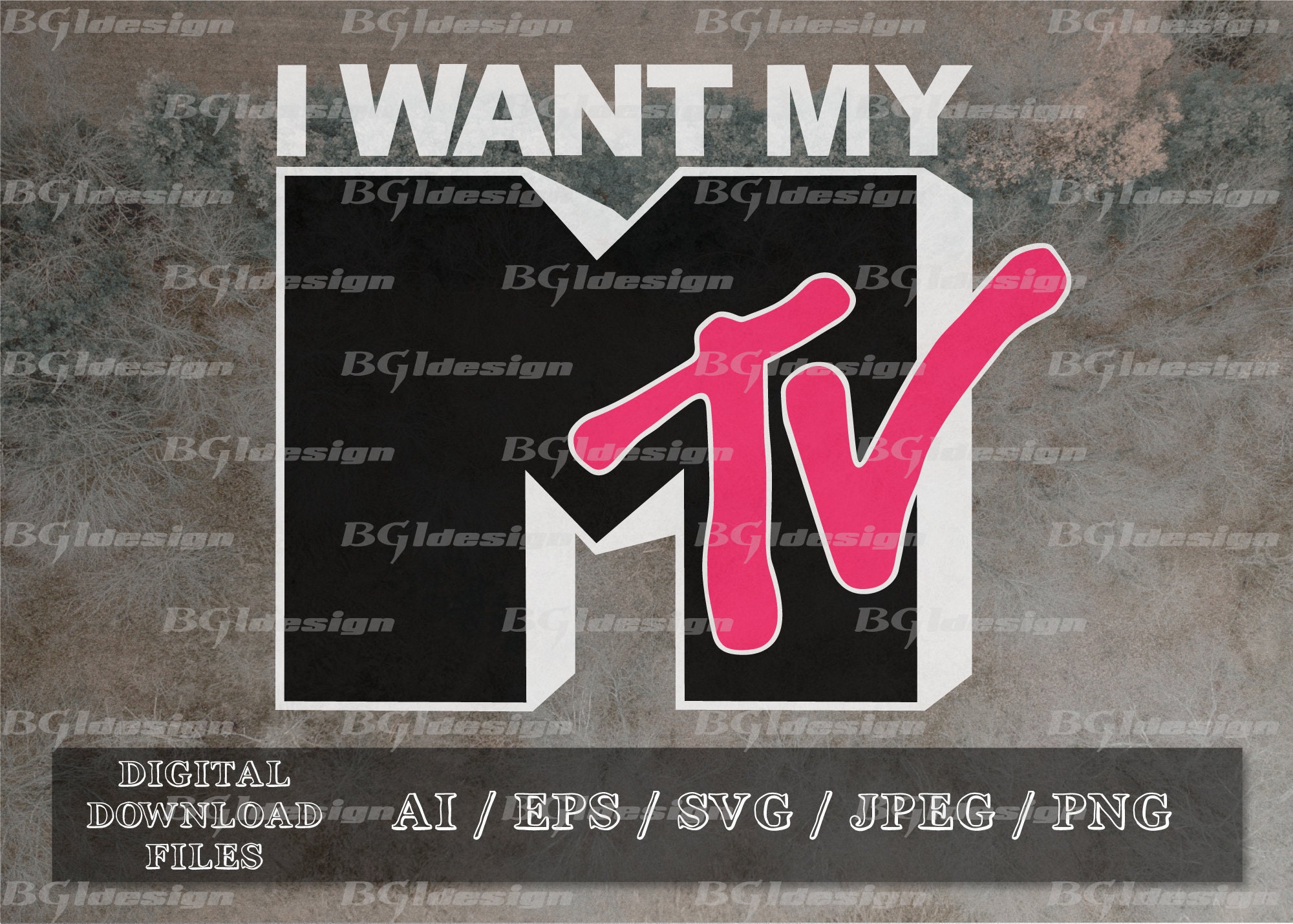 I Want My MTV Vector Eps / Ai / Svg / Png Music Television - Etsy Canada