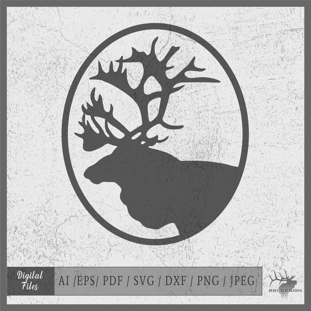 Caribou 1 Vector Eps / Ai / Svg / Pdf / Dxf / Png / Jpeg Reindeer ...