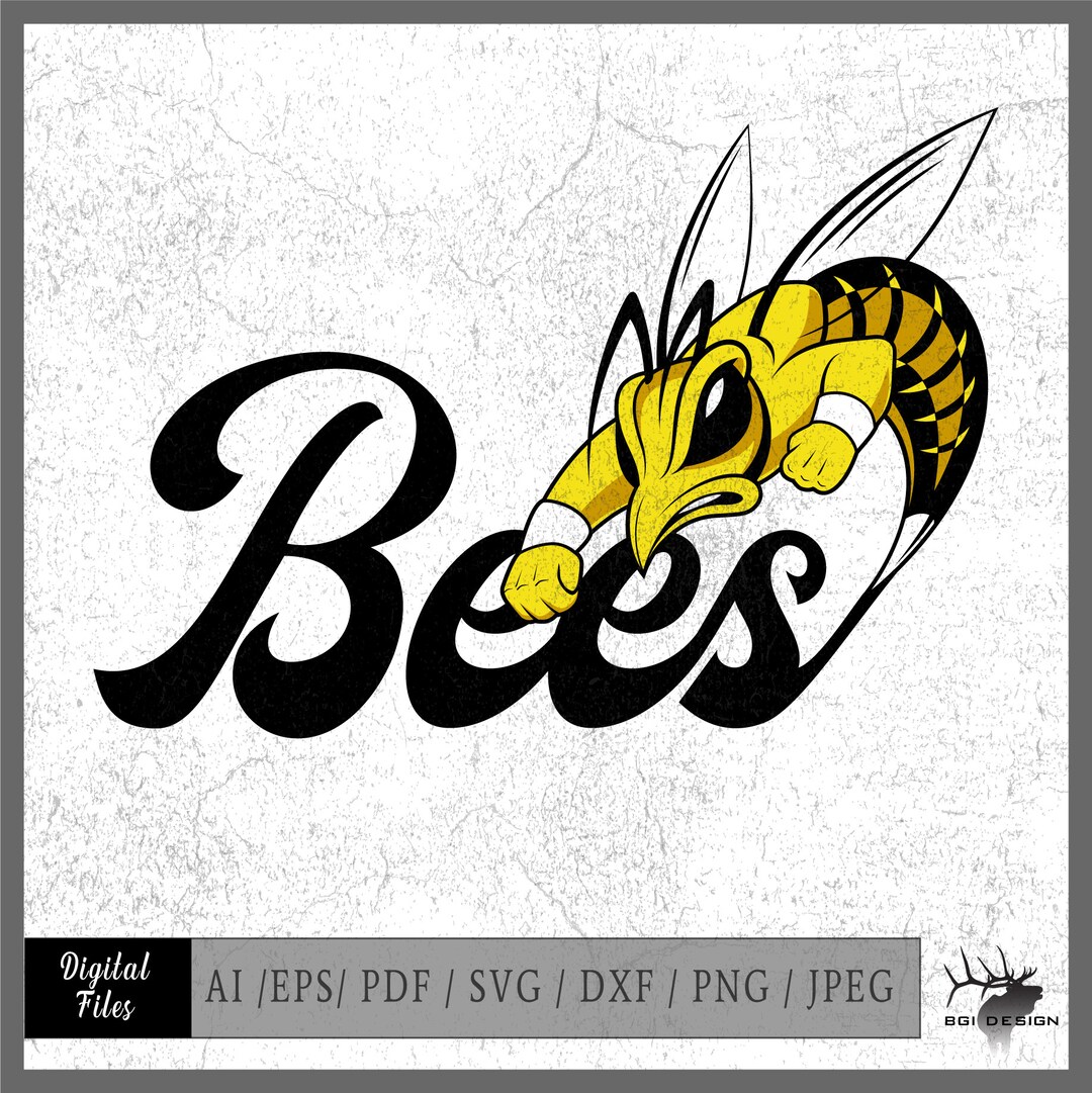 Bees Vector Files .ai / .eps / Pdf / Svg / Jpeg / Png Bees Mascot - Etsy