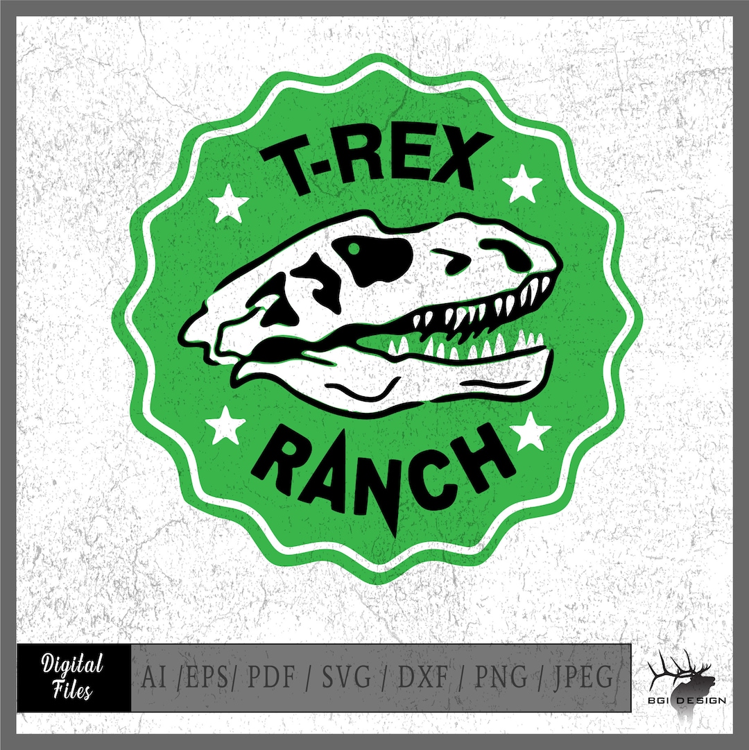 T-rex Ranch Vector Eps / Ai / Svg / Png Dinosaur - Etsy