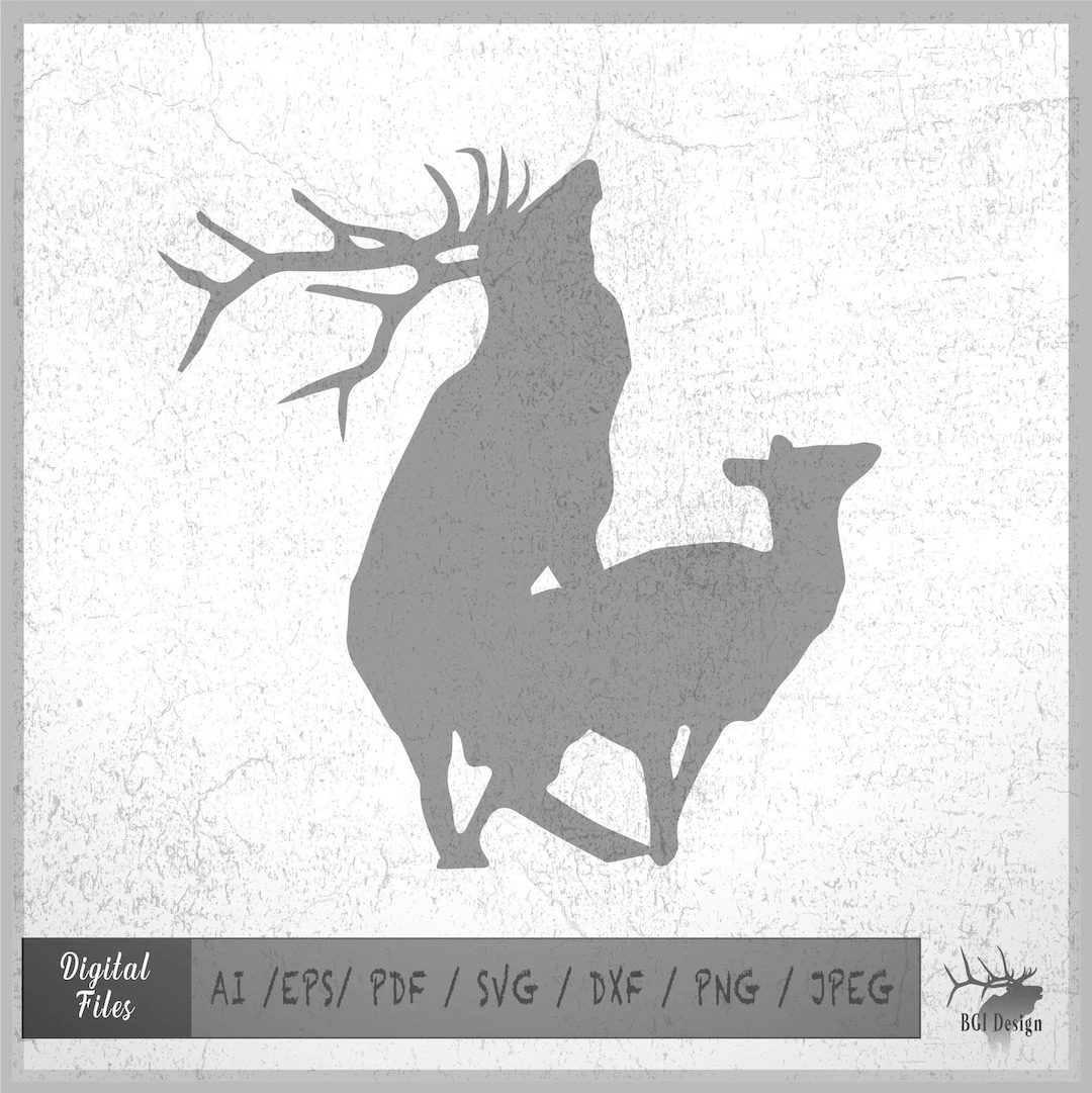Elk Mounted Vector Eps / Ai / Svg / Png Elk Mounting Cow - Etsy