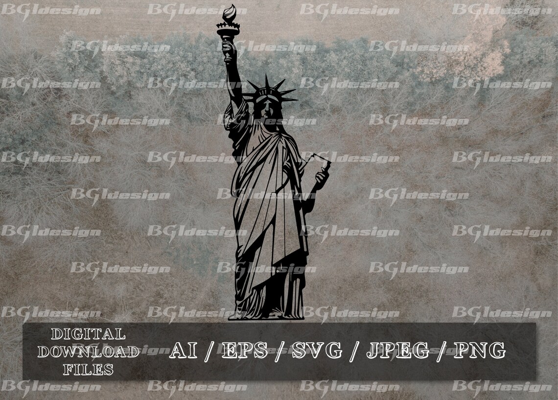 Lady Liberty Vector Bundle Eps / Ai / Svg / Png Statue of - Etsy