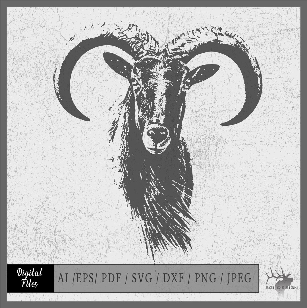 Aoudad 1 Vector Eps / Ai / Svg / Dxf / Pdf / Png / Jpeg Barbary Sheep ...