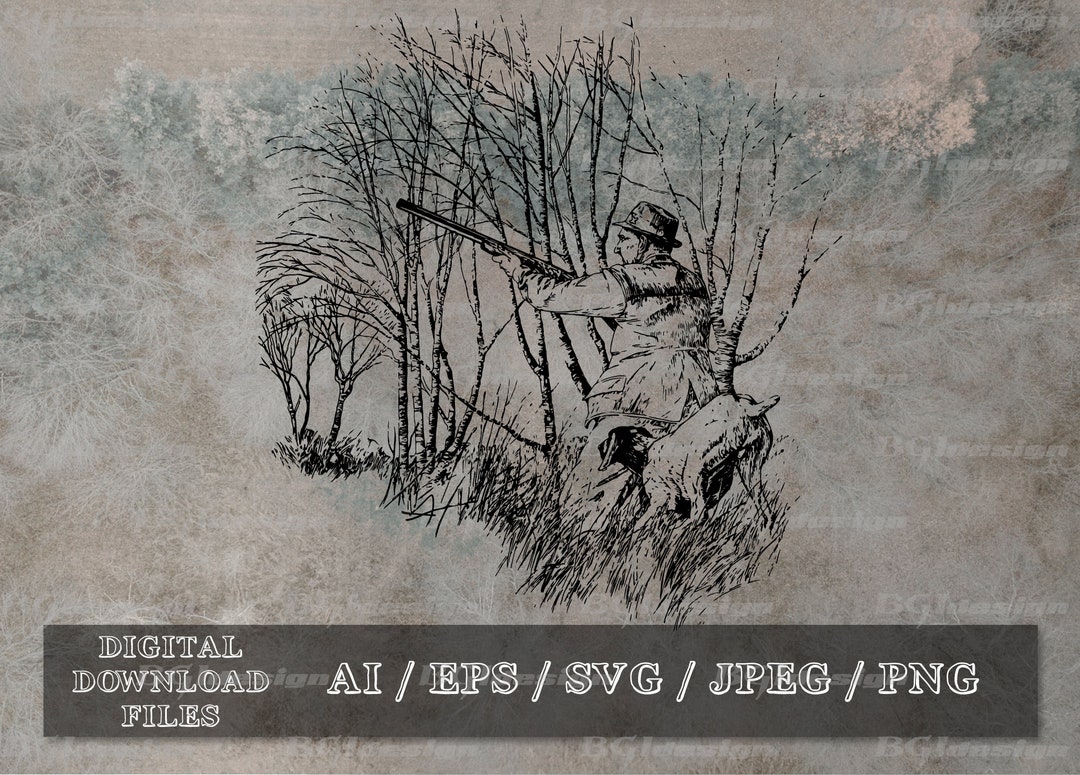 Bird Hunter 1 Vector Eps / Ai / Svg / Png Pheasant Hunting - Etsy