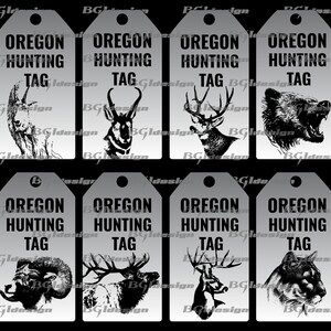 Oregon Tag Templates Jpeg / Png Oregon Hunting | Etsy