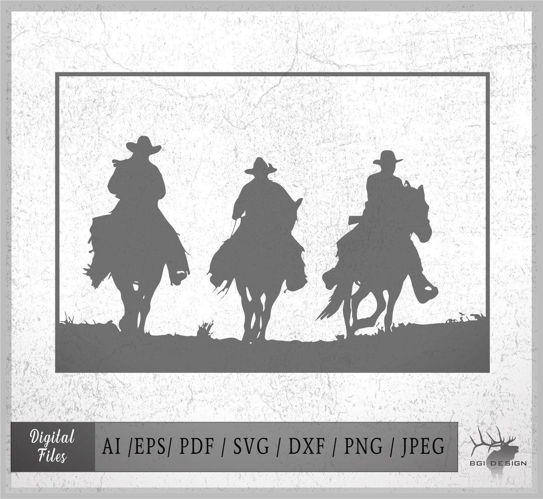 Cowboy 4 Eps / Ai / Svg /dxf / Pdf / Png / Jpeg Rancher - Etsy Canada