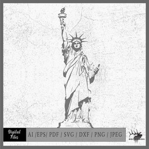 Lady Liberty Vector Bundle Eps / Ai / Svg / Pdf / Dxf / Png / Jpeg ...