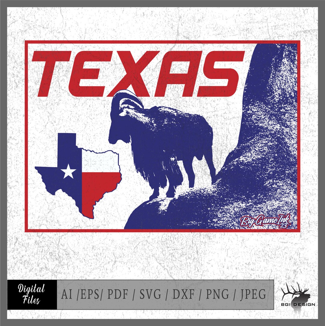 Texas Aoudad 1 Vector Eps / Ai / Svg / Dxf / Pdf / Png / Jpeg Barbary ...