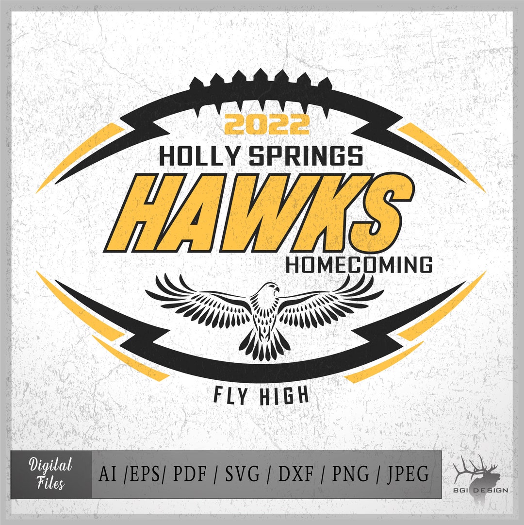 Hawks Football Homecoming Template Vector Files .ai / .eps / Pdf / Svg ...