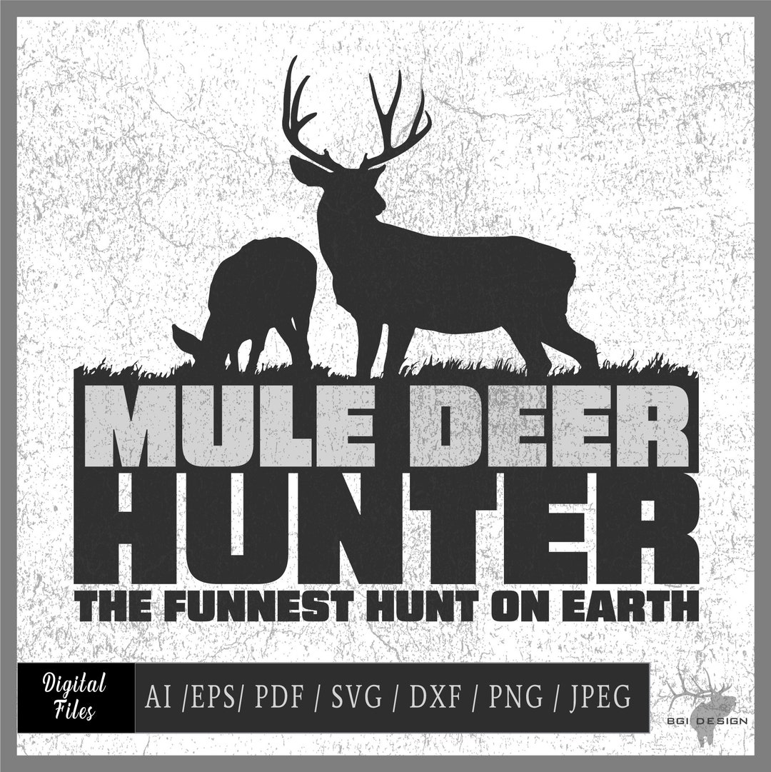 Mule Deer Hunter Vector Art (digital Download) - Etsy