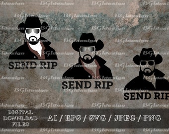 Yellowstone Rip Stencil Svg | Etsy