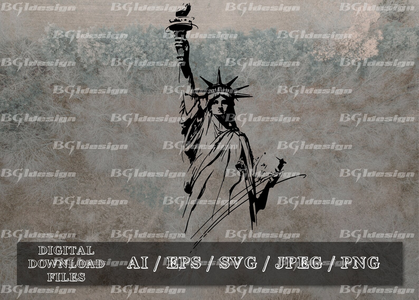 Lady Liberty Vector Bundle Eps / Ai / Svg / Png Statue of - Etsy