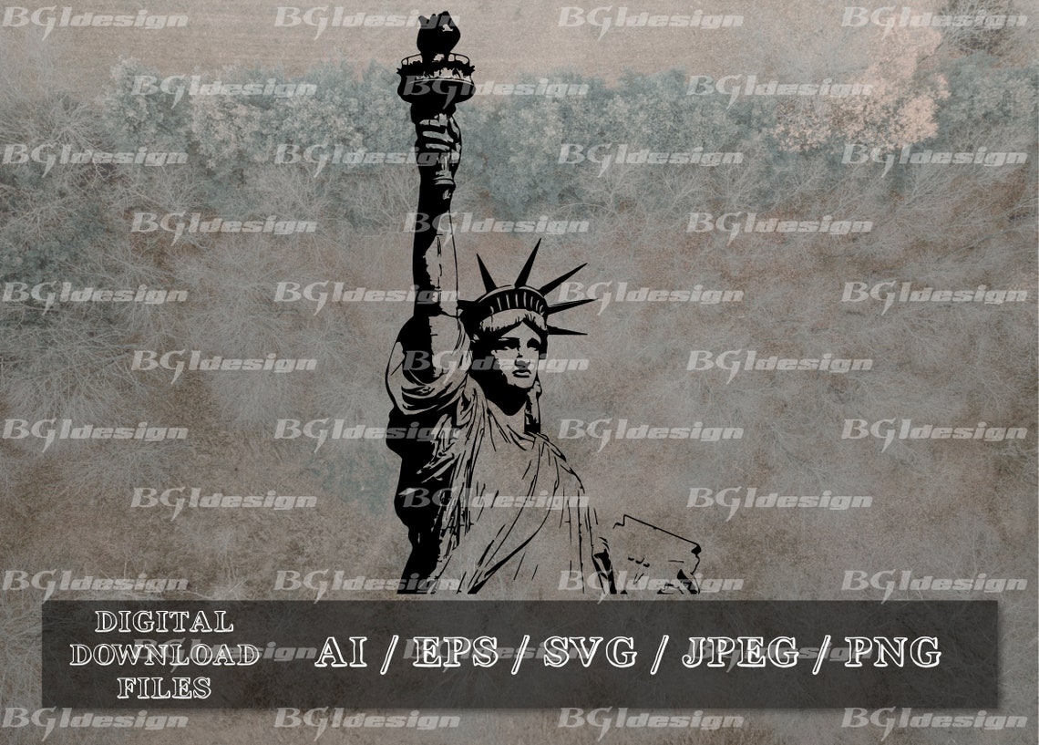 Lady Liberty Vector Bundle Eps / Ai / Svg / Png Statue of - Etsy