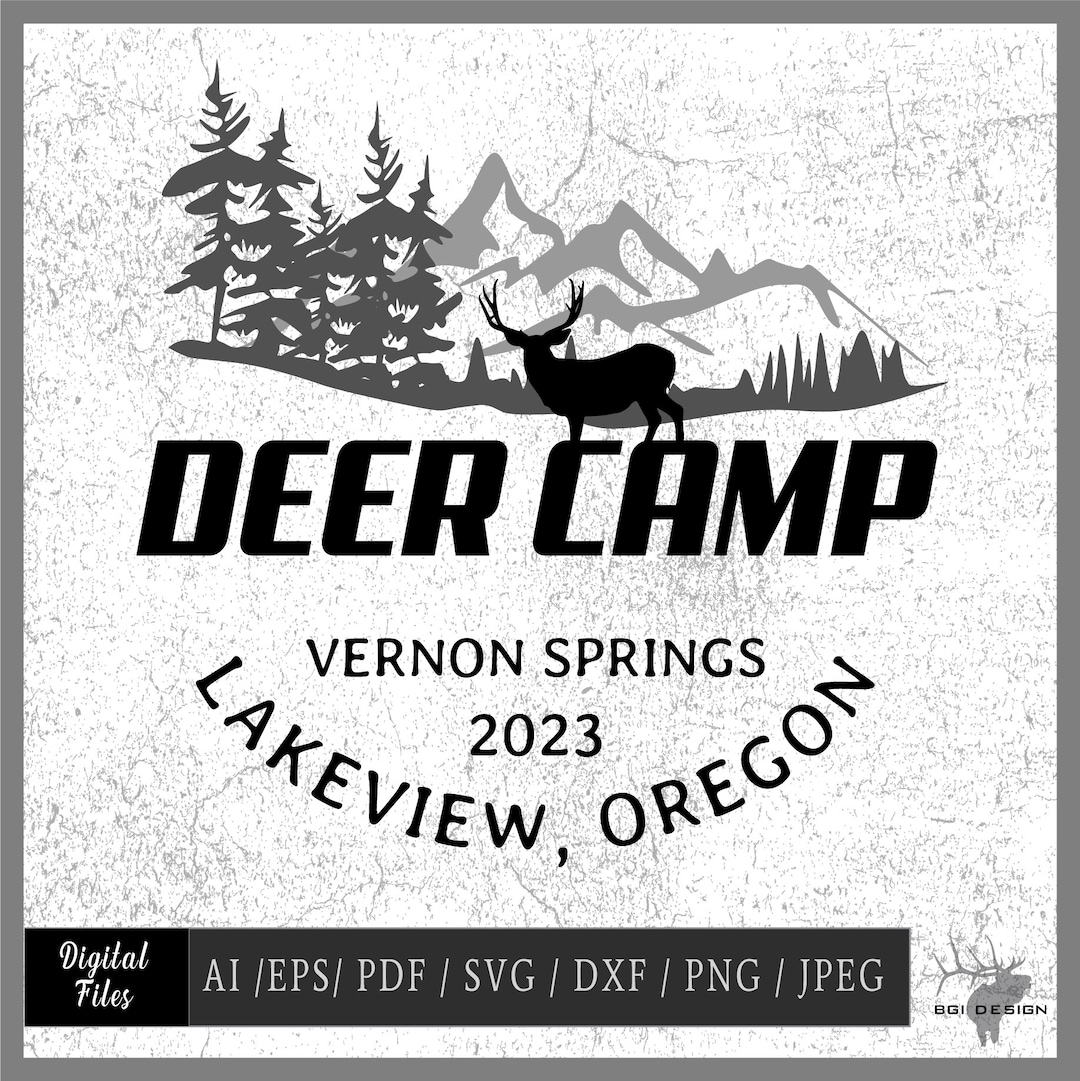 Custom Deer Camp 03 Vector Eps / Ai / Svg / Pdf / Dxf / Jpeg / Png ...