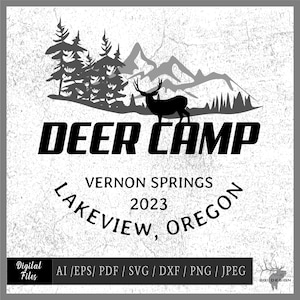 Custom Deer Camp 03 Vector Eps / Ai / Svg / Pdf / Dxf / Jpeg / Png ...
