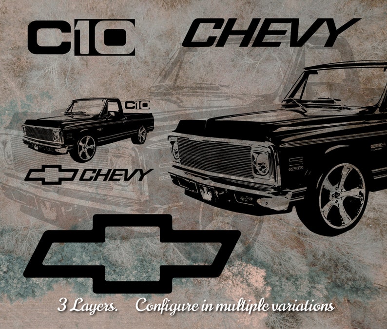 Chevy C10 Vector Eps / Ai / Svg / Png Pickup - Etsy