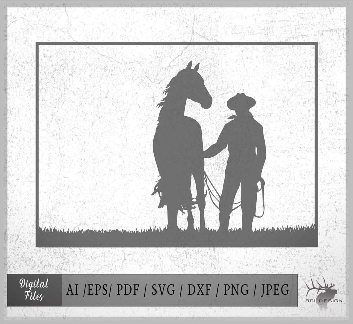 Cowboy 2 Eps / Ai / Svg /dxf / Pdf / Png / Jpeg Rancher - Etsy