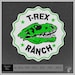 T-rex Ranch Reversed Color Vector Eps / Ai / Svg / Png Dinosaur - Etsy