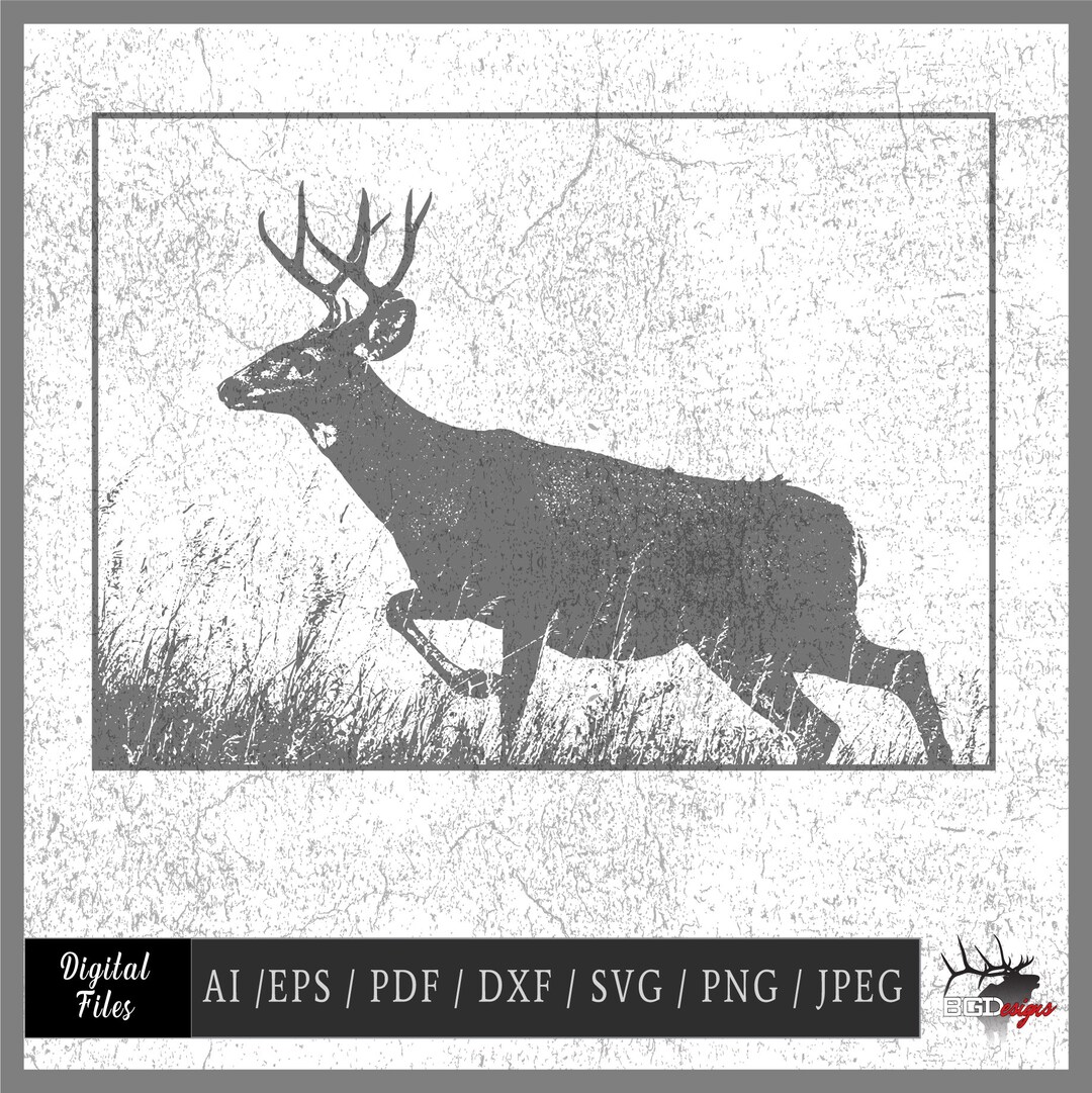 Mule Deer 30 Vector Eps / Ai / Pdf / Svg / Dxf / Png / Jpeg Buck ...
