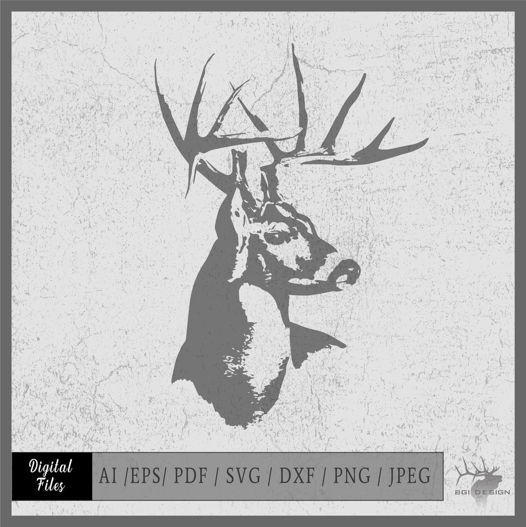 Whitetail Buck 2 Vector Eps / Ai / Pdf / Dxf / Svg / Png / Jpeg Buck ...