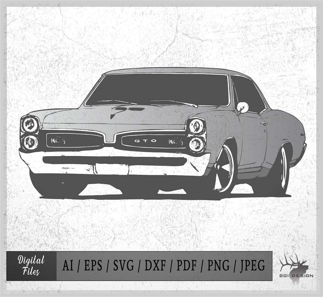 GTO 2 Vector Eps / Ai / Svg / Png Muscle Car - Etsy