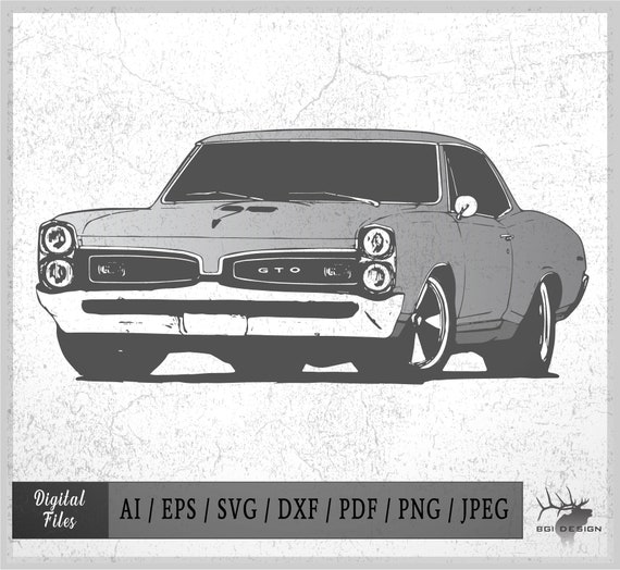 GTO 2 Vector Eps / Ai / Svg / Png Muscle Car - Etsy