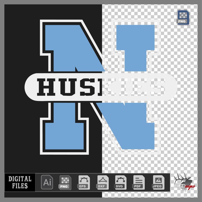 N Huskies Vector Eps / Dxf / Ai / Pdf / Svg / Jpeg / Png Mascot - Etsy ...