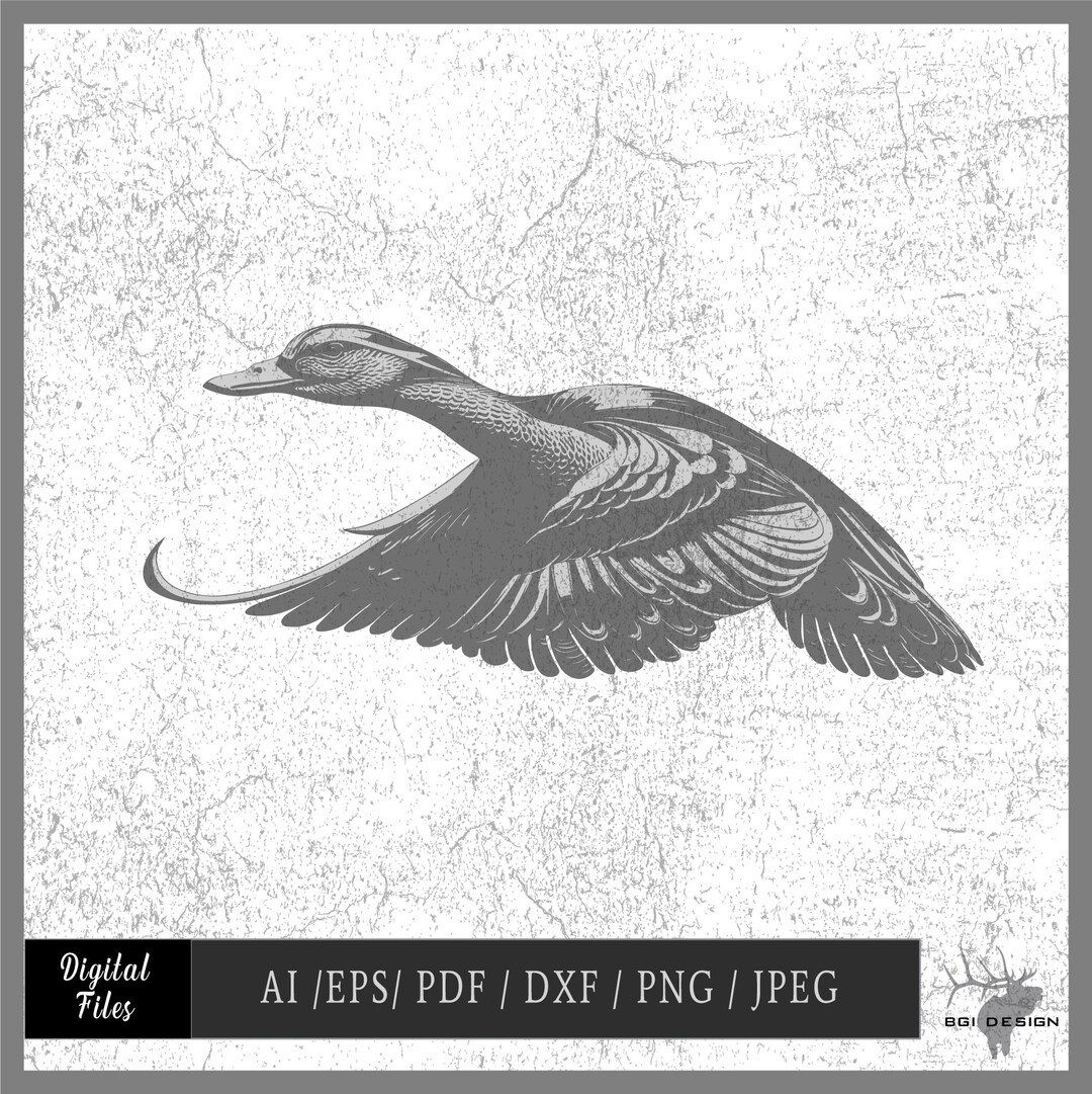 Duck 89t Vector Eps / Ai / Dxf / Pdf / Svg / Png / Jpeg Waterfowl ...