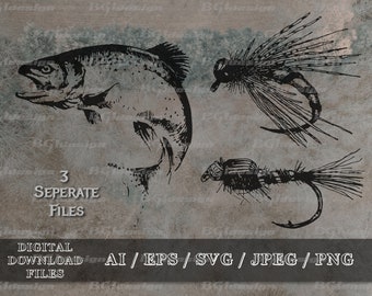 Fly Fishing Svg - Etsy
